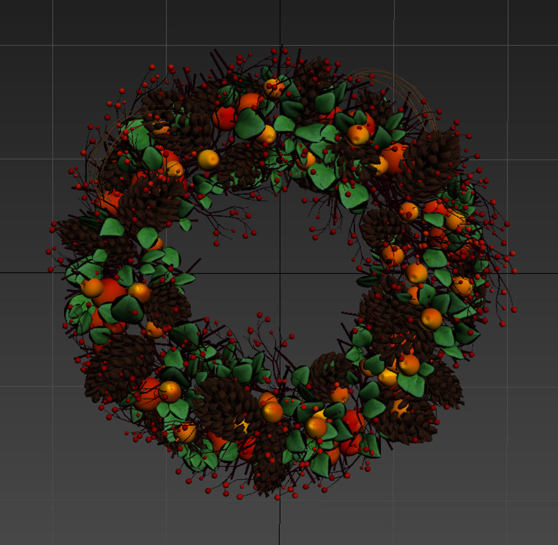 christmas wreath 3d model