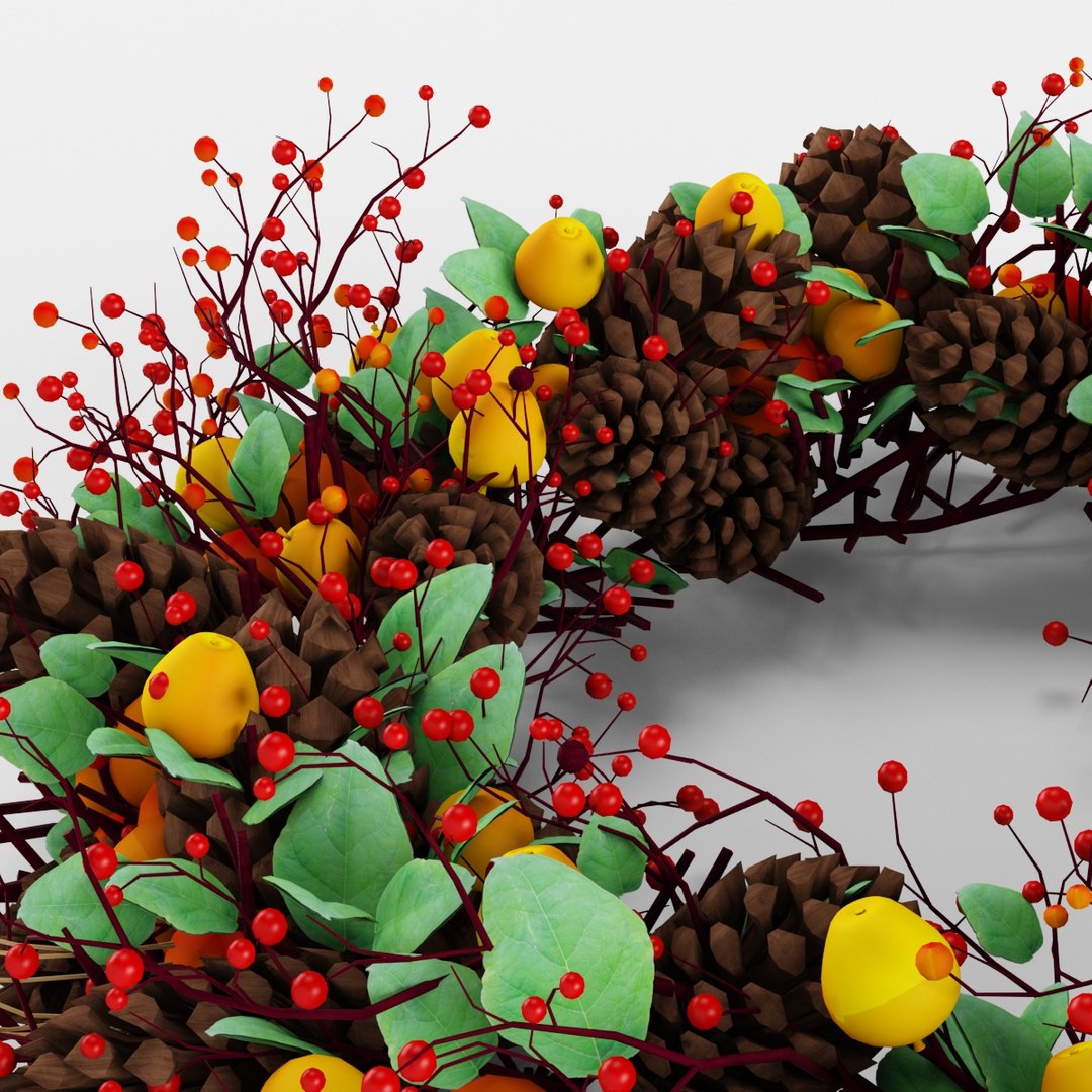 christmas wreath 3d model