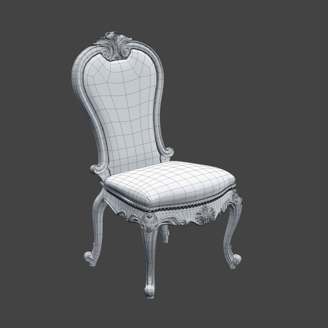 3d baroque chair orl-116b