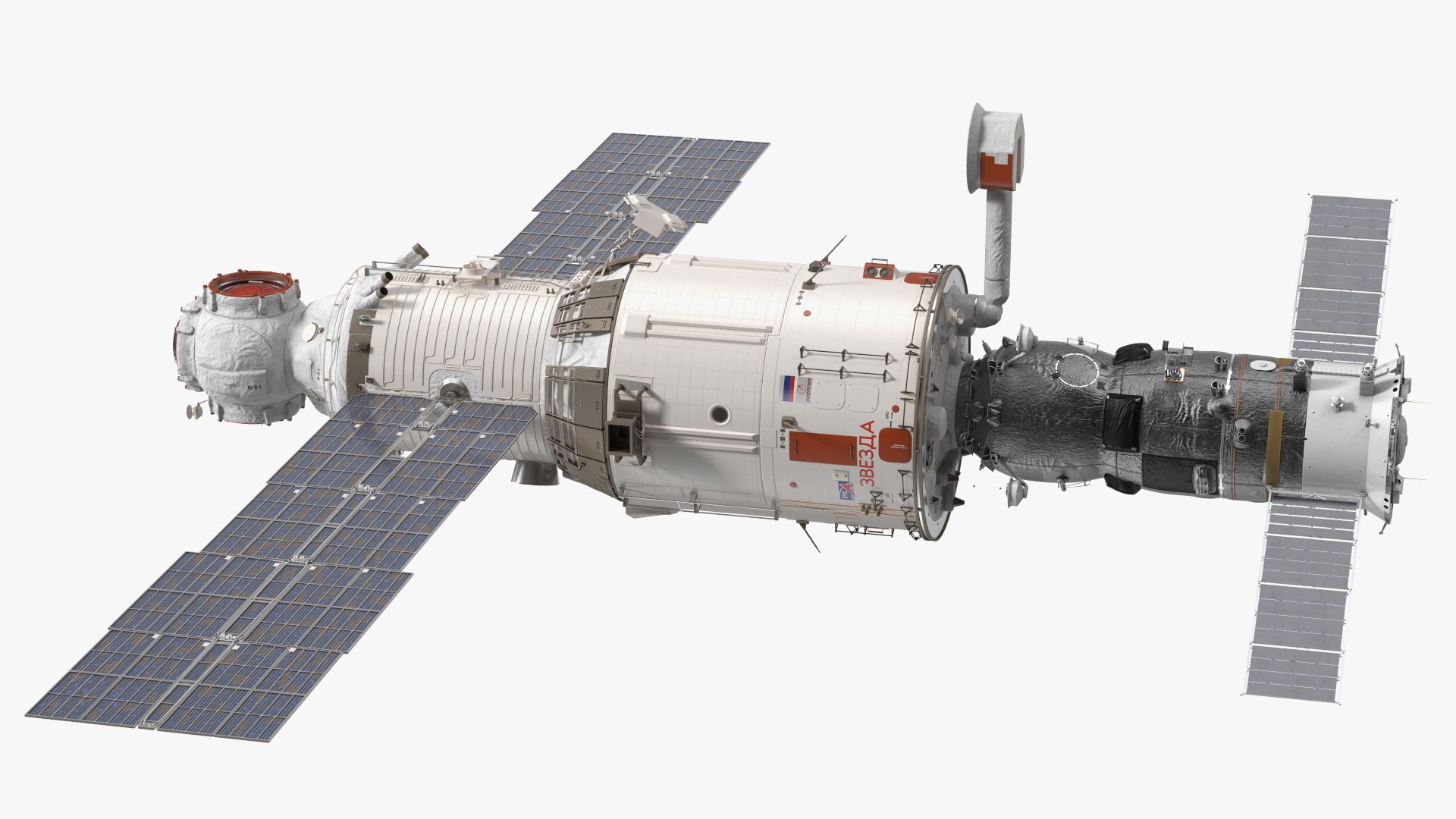 ISS Zvezda Module with Progress Spacecraft 3D model - TurboSquid 1852934