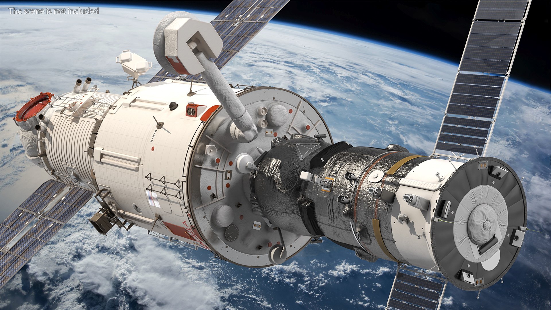 ISS Zvezda Module with Progress Spacecraft 3D model - TurboSquid 1852934