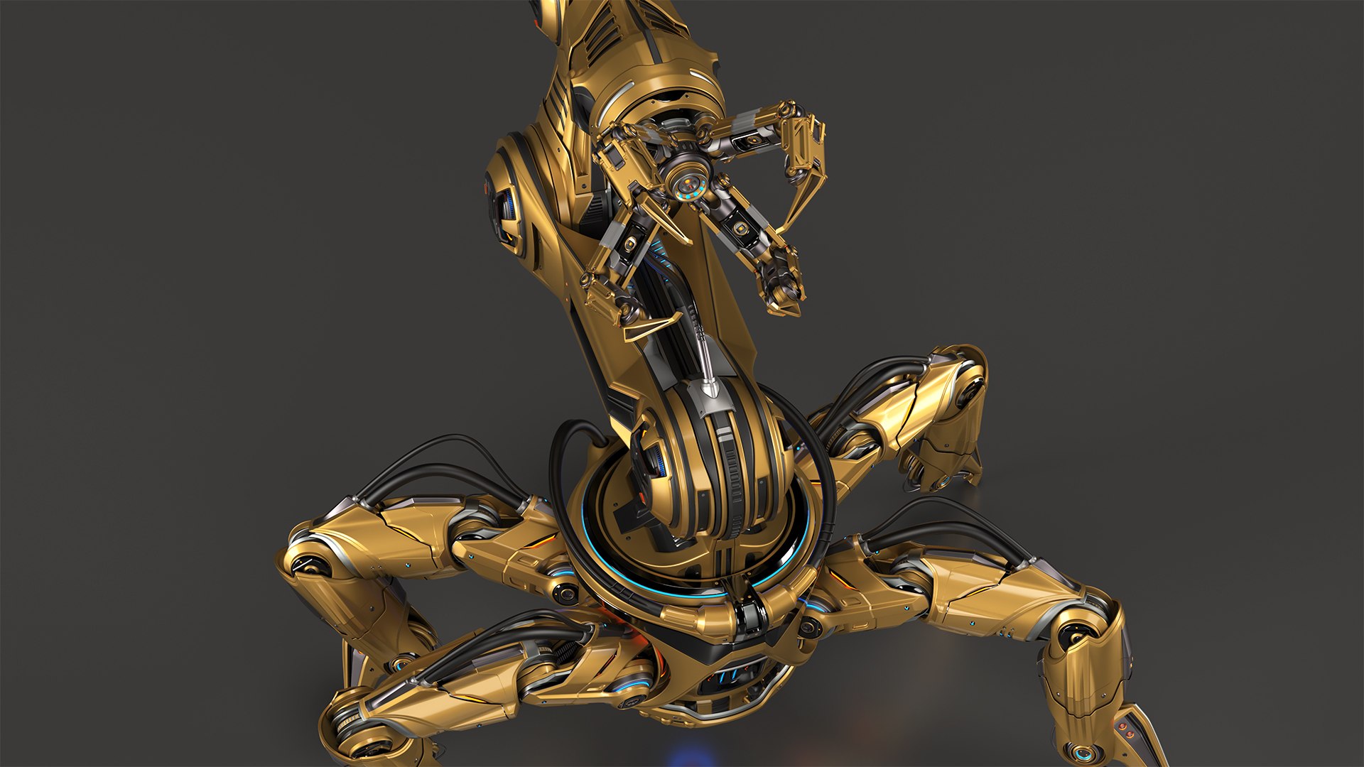 3D Sci Fi Spider Robot Arm - Rigged Model - TurboSquid 2340162