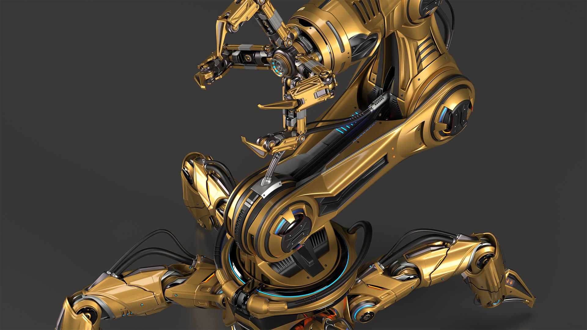 3D Sci Fi Spider Robot Arm - Rigged Model - TurboSquid 2340162