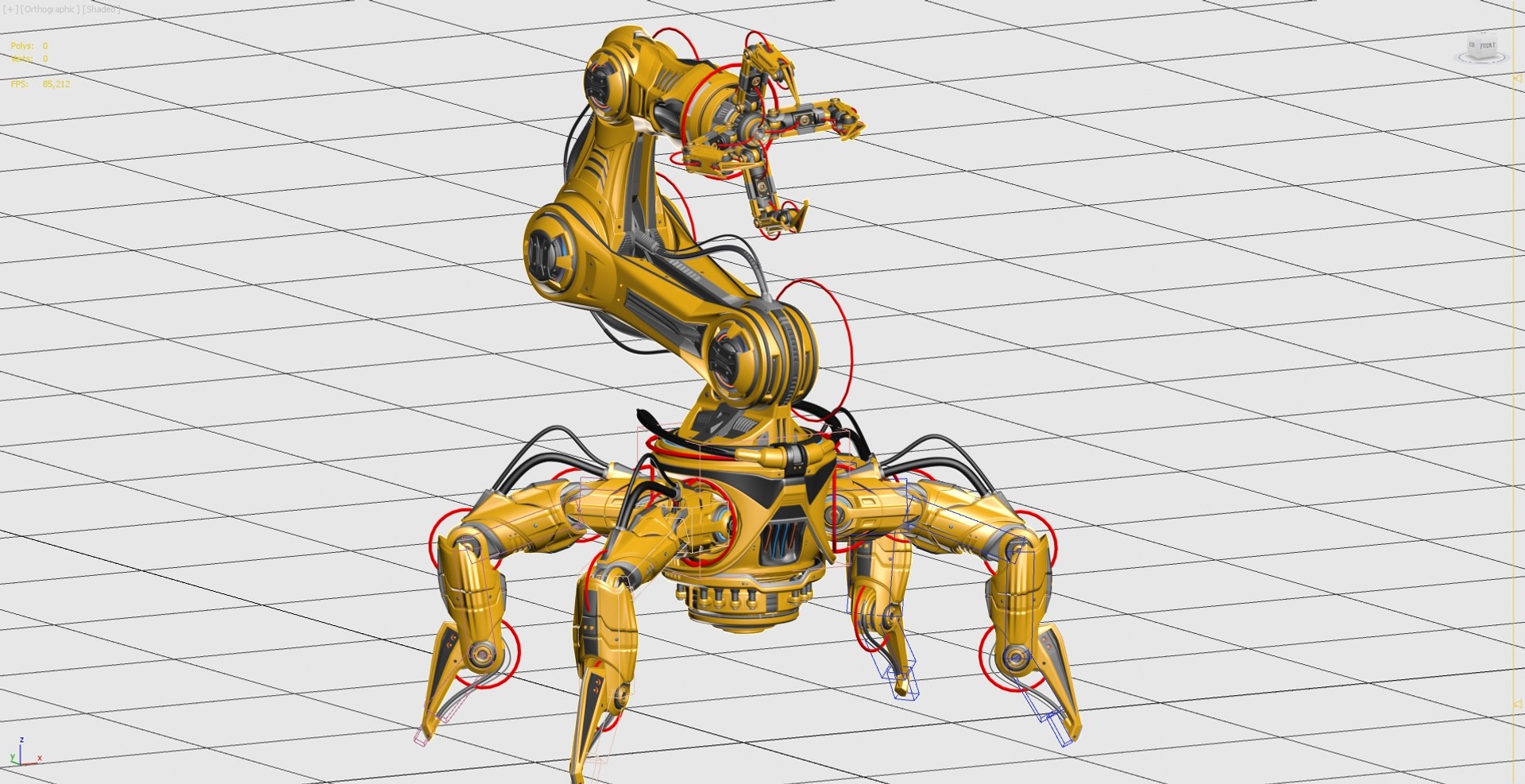 3D Sci Fi Spider Robot Arm - Rigged Model - TurboSquid 2340162