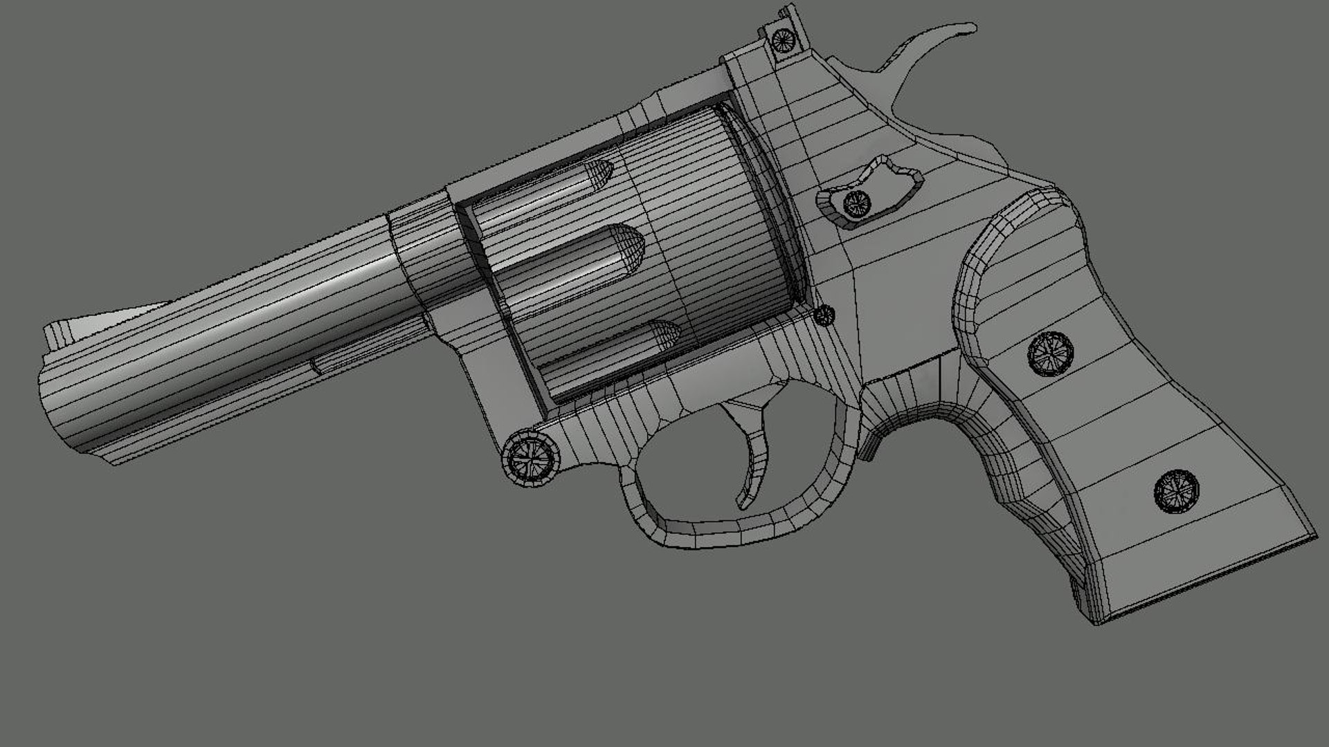 3d Revolver Model