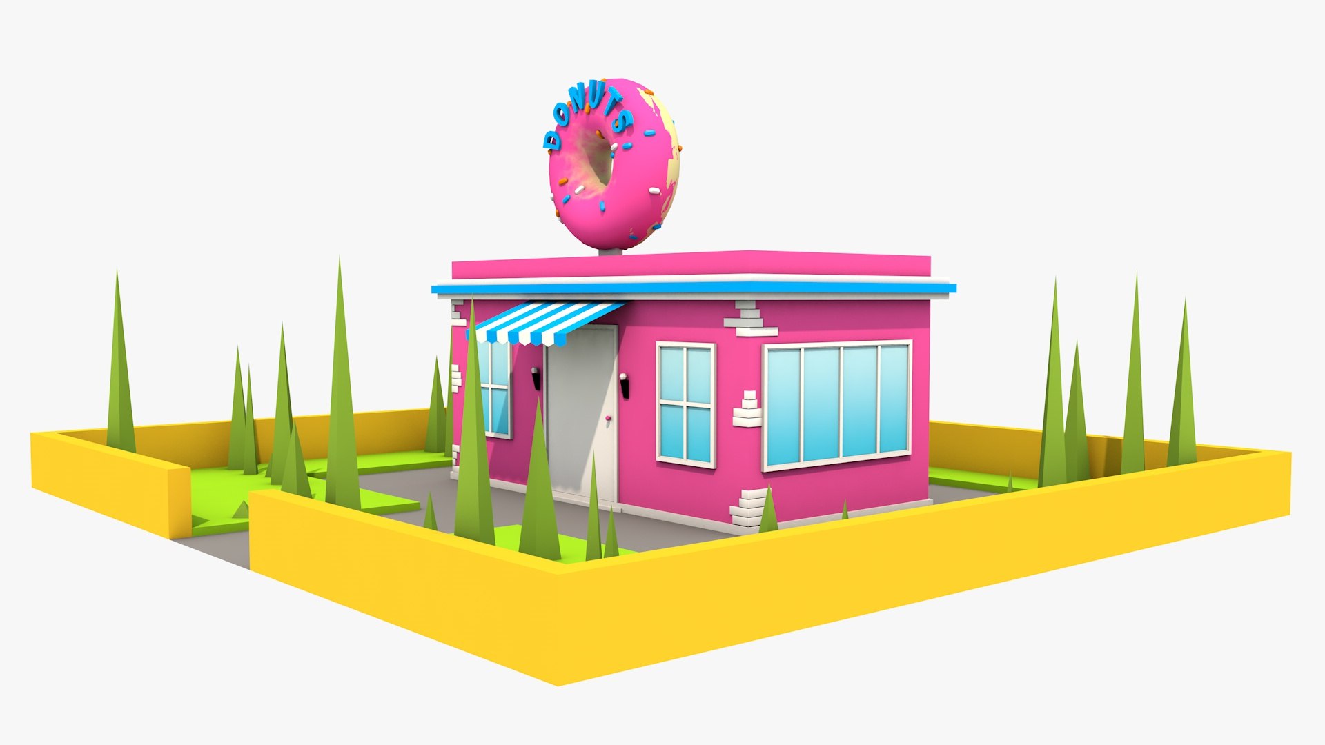 3D Donuts Candy Shop Model - TurboSquid 1728031