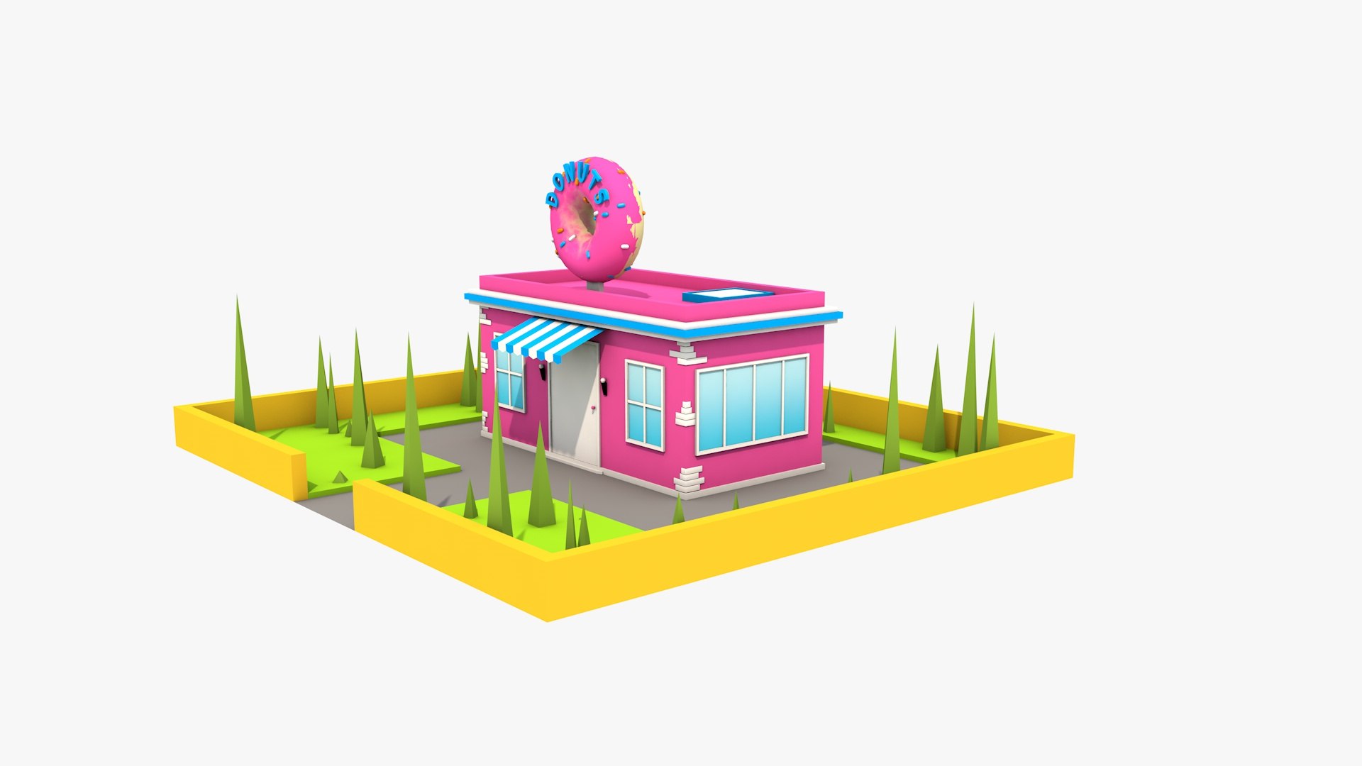 3D Donuts Candy Shop Model - TurboSquid 1728031