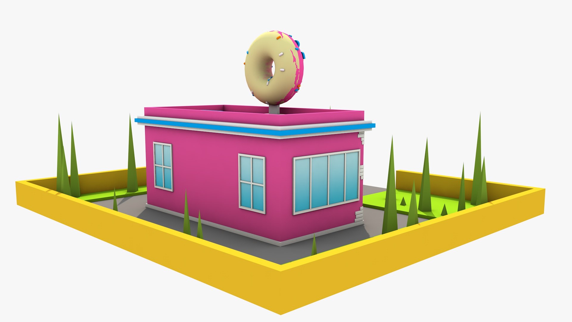 3D Donuts Candy Shop Model - TurboSquid 1728031