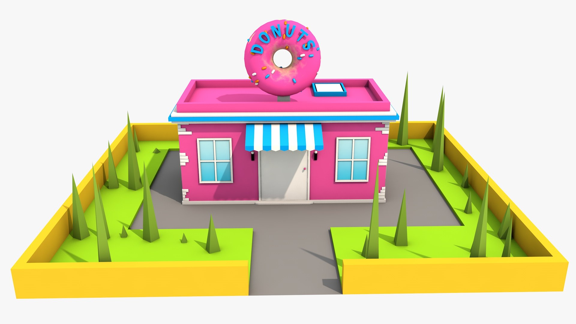 3D Donuts Candy Shop Model - TurboSquid 1728031