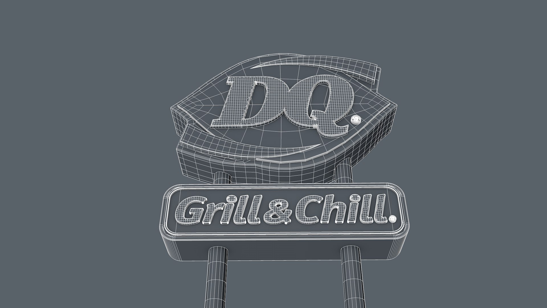 Dairy Queen Sign 3D Model - TurboSquid 1432131