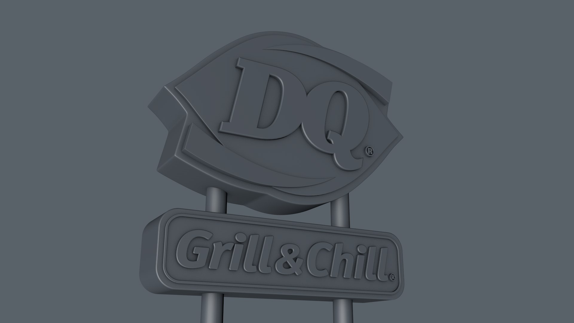 Dairy Queen Sign 3D Model - TurboSquid 1432131
