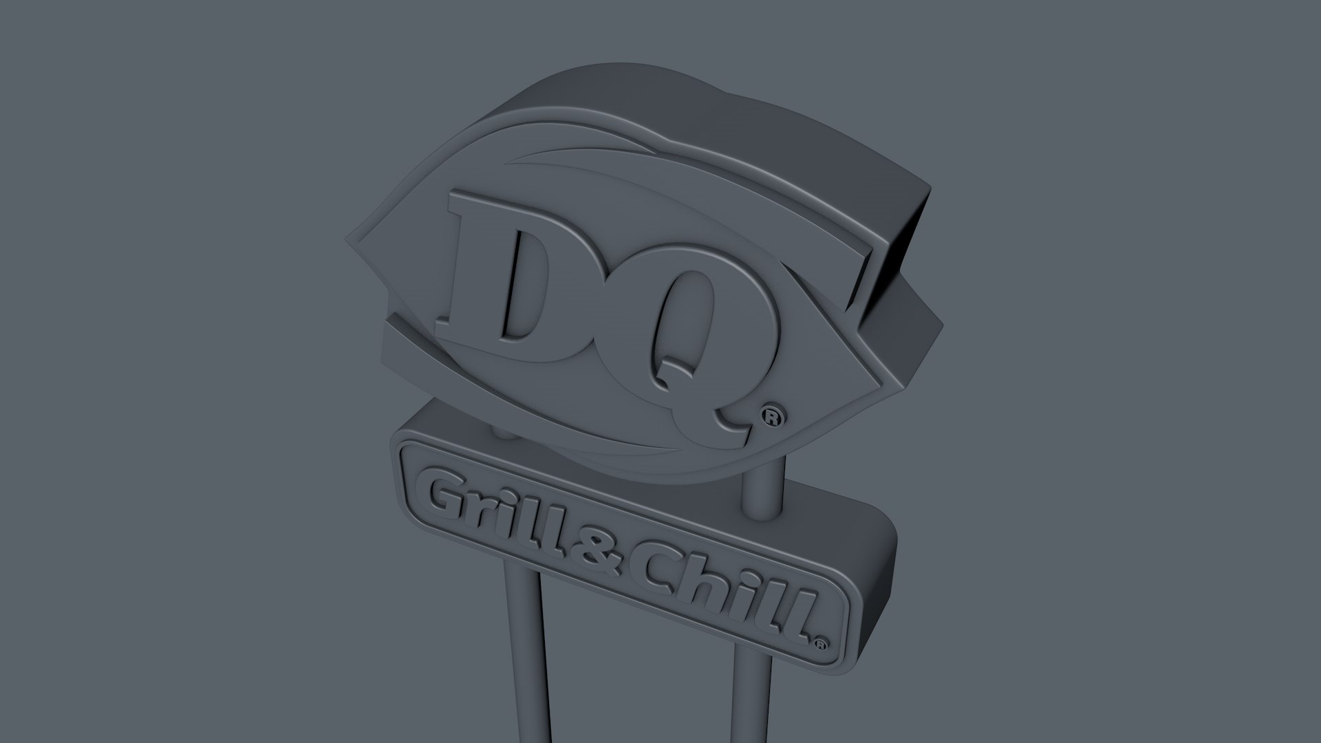 Dairy Queen Sign 3D Model - TurboSquid 1432131
