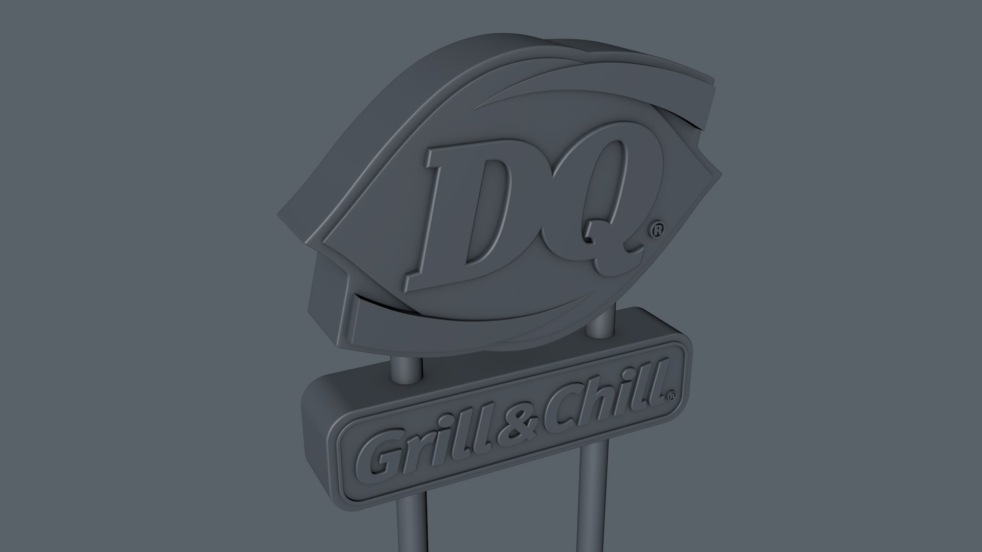 Dairy Queen Sign 3D Model - TurboSquid 1432131