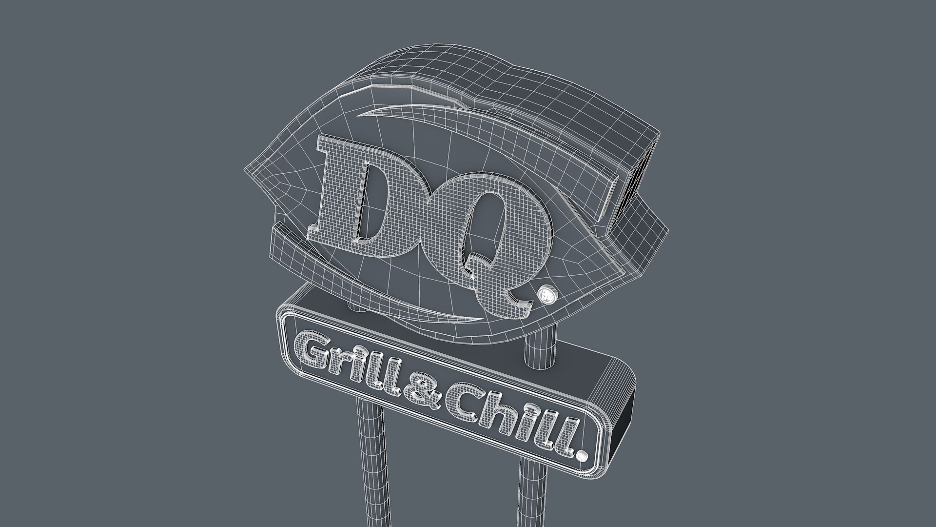 Dairy Queen Sign 3D Model - TurboSquid 1432131