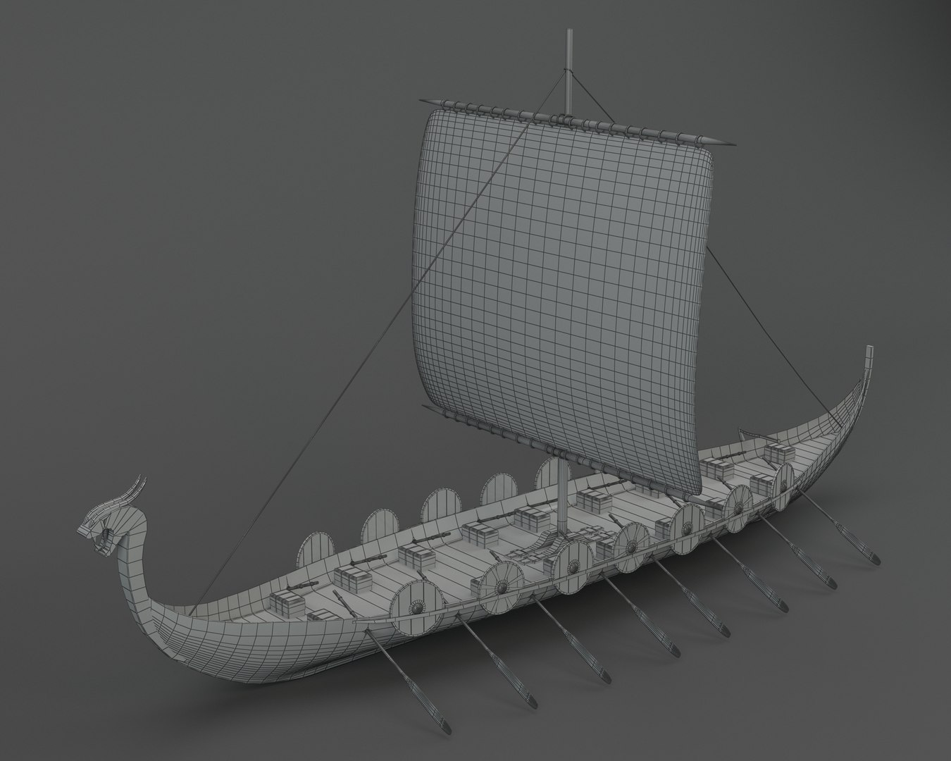 3d viking ship