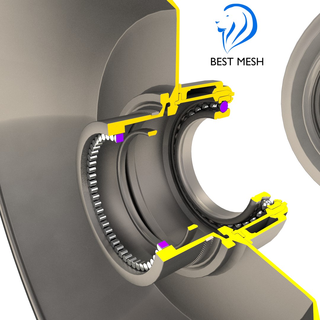 D-18t Turbofan Engine Cutaway 3d Obj
