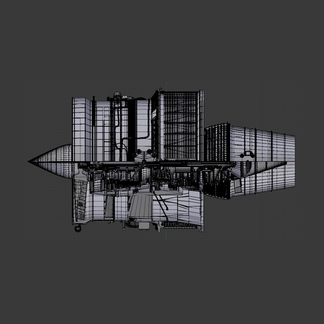 D-18t Turbofan Engine Cutaway 3d Obj