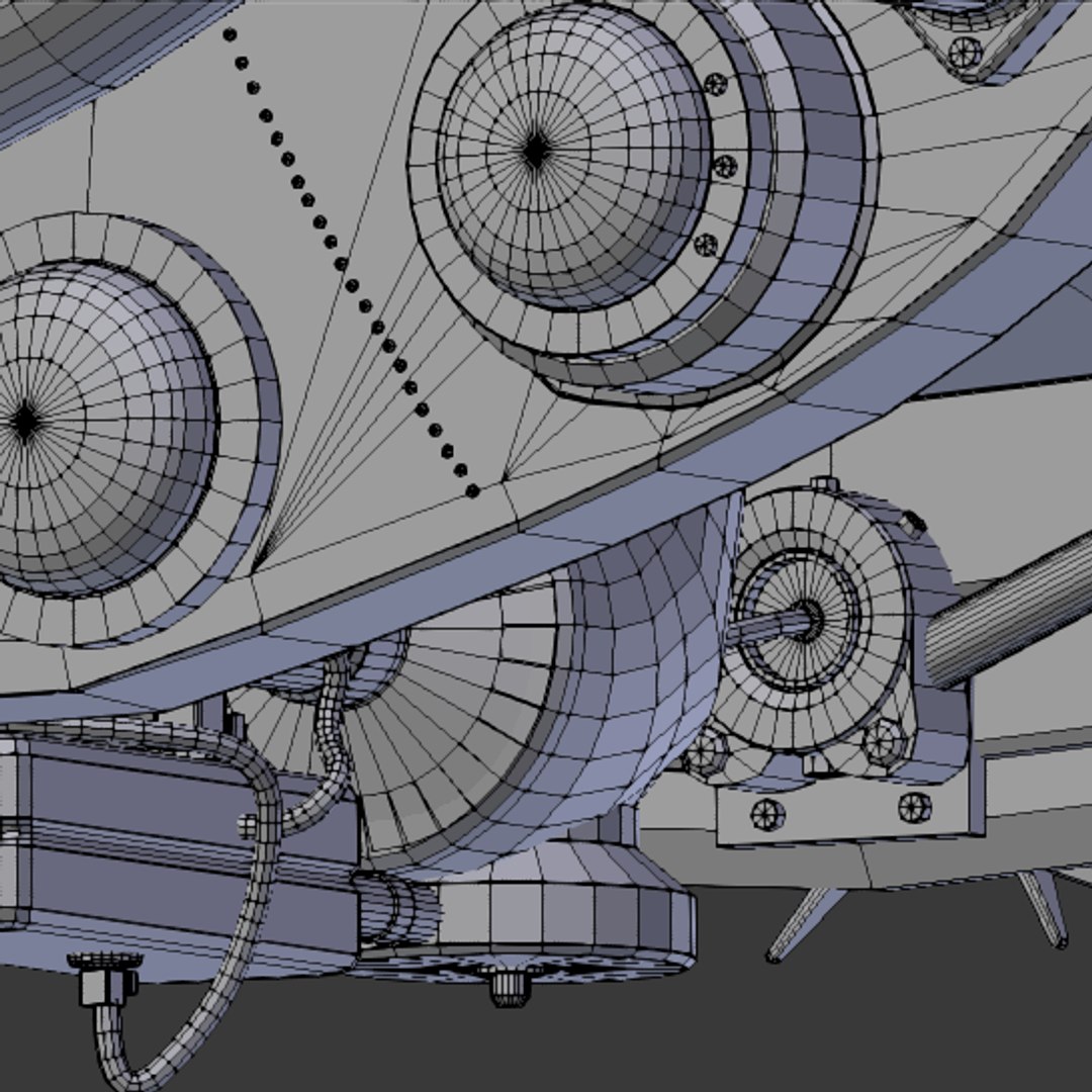 D-18t Turbofan Engine Cutaway 3d Obj
