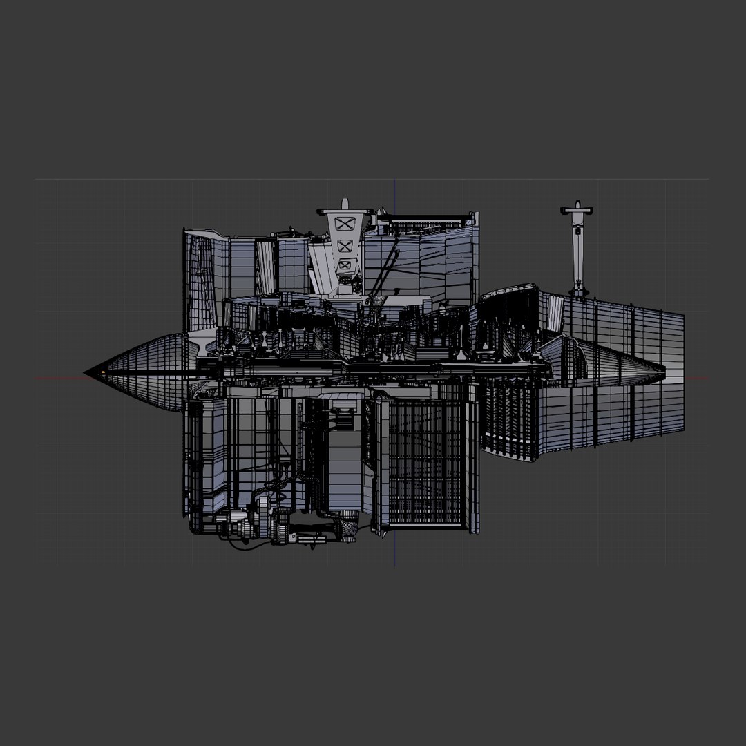 D-18t Turbofan Engine Cutaway 3d Obj