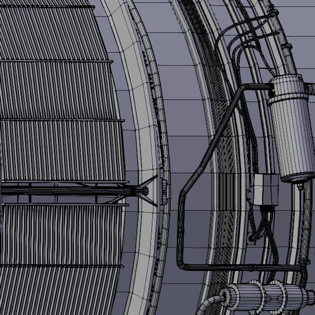 D-18t Turbofan Engine Cutaway 3d Obj