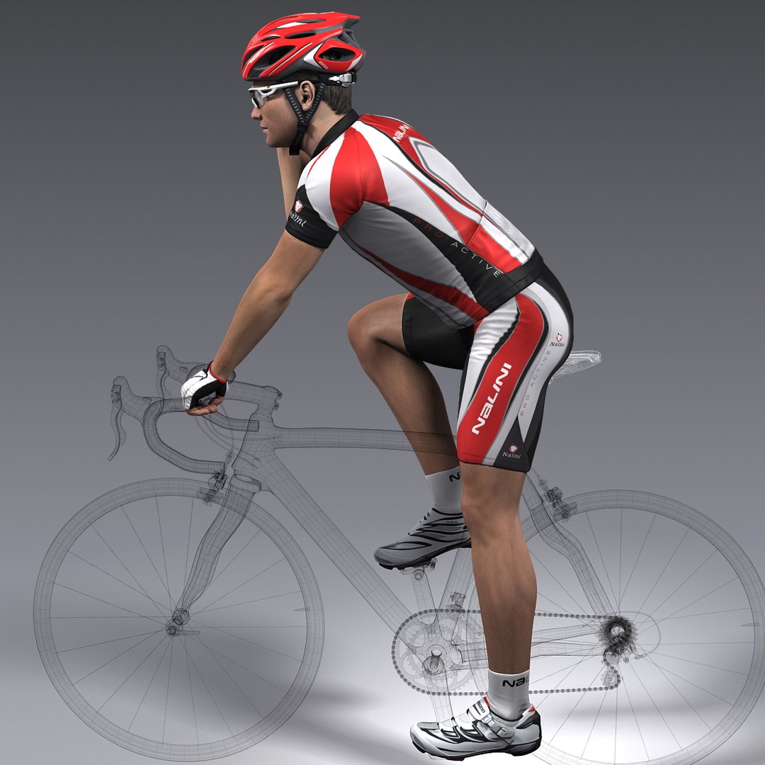 bicycle rider cycling 3d max