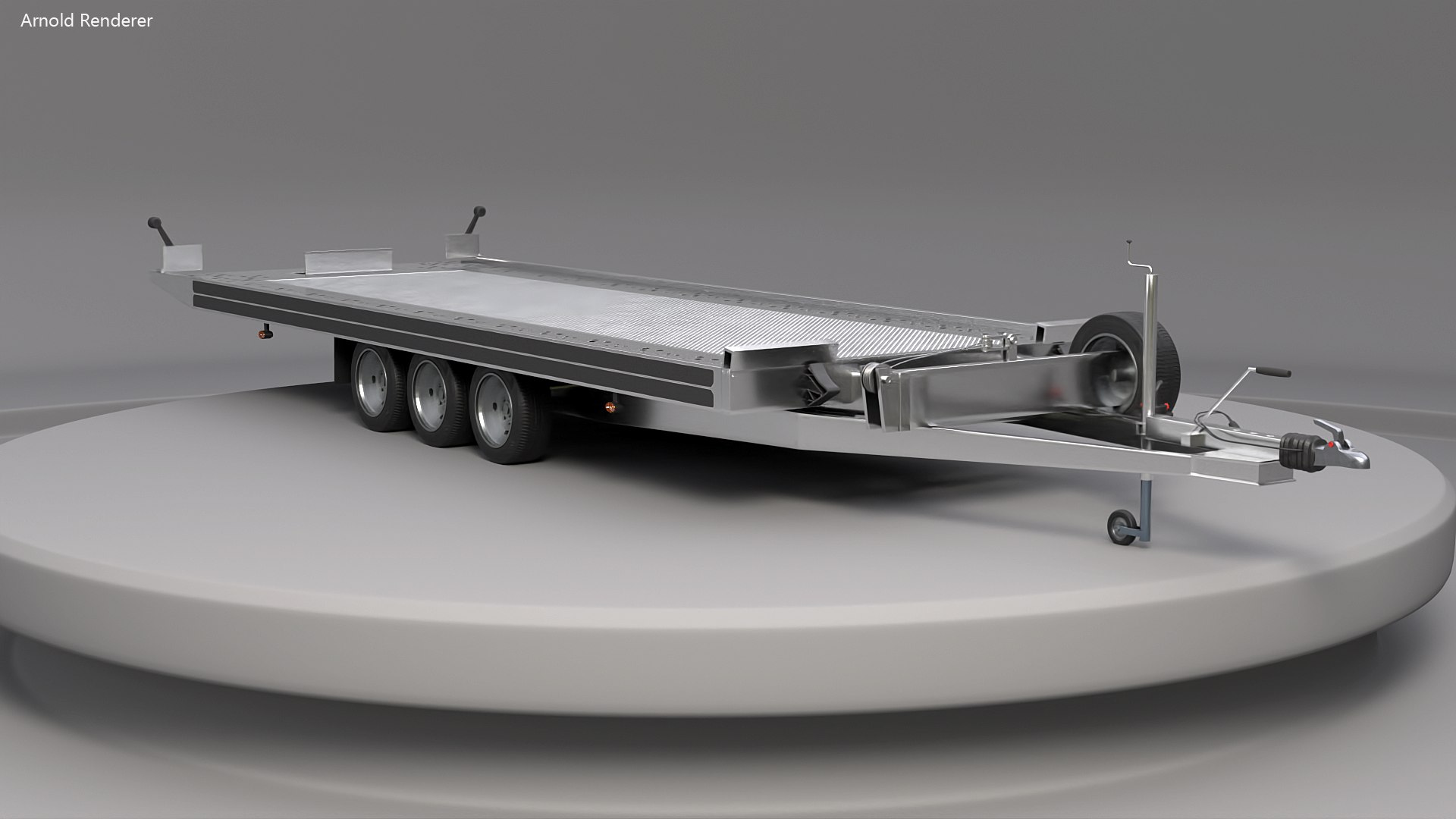 3D Three-axle Car Trailer - TurboSquid 2093064