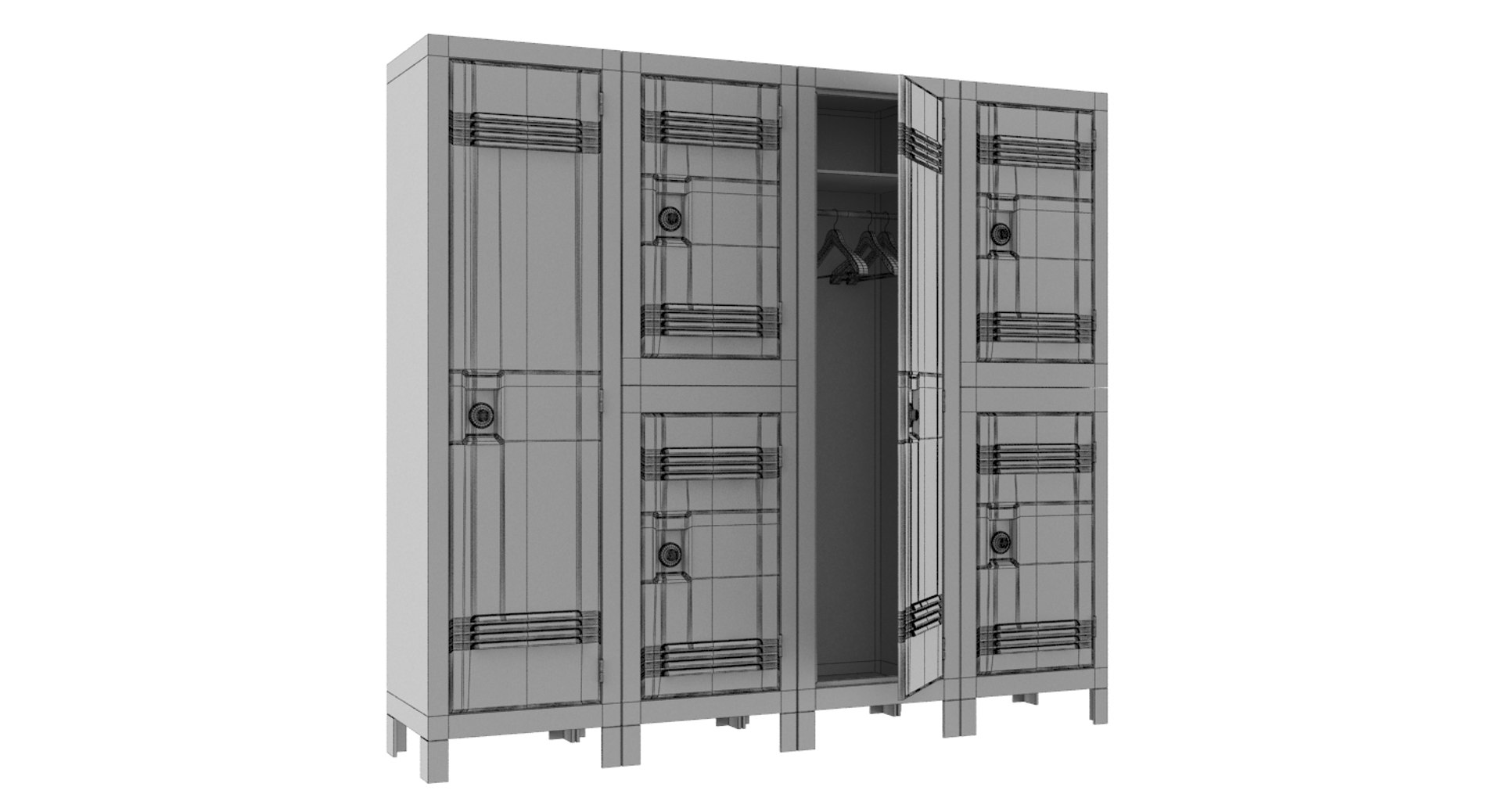 Lockers modeled pbr model - TurboSquid 1399227