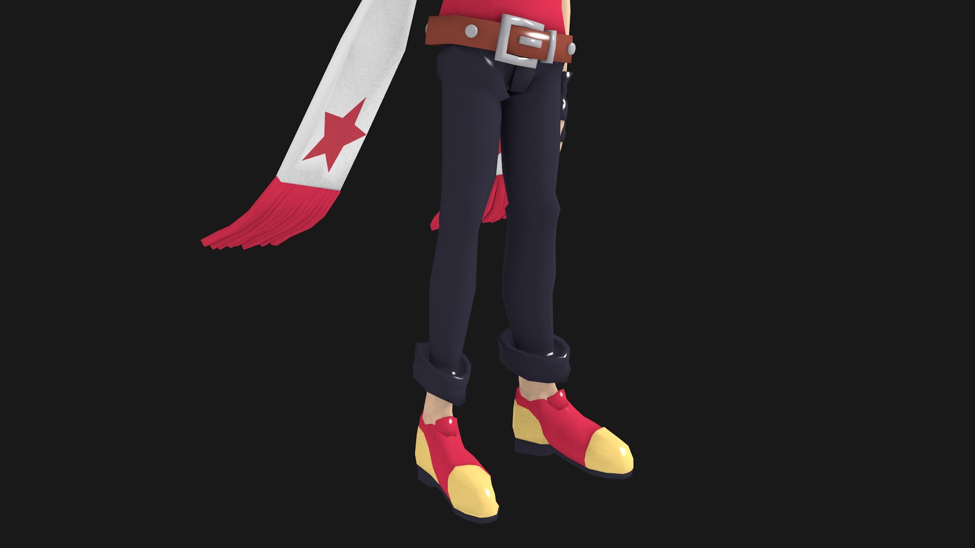 3D Protagonist Ohza Akaboshi Yugioh Saikyo Card Battle Low-poly 3D ...