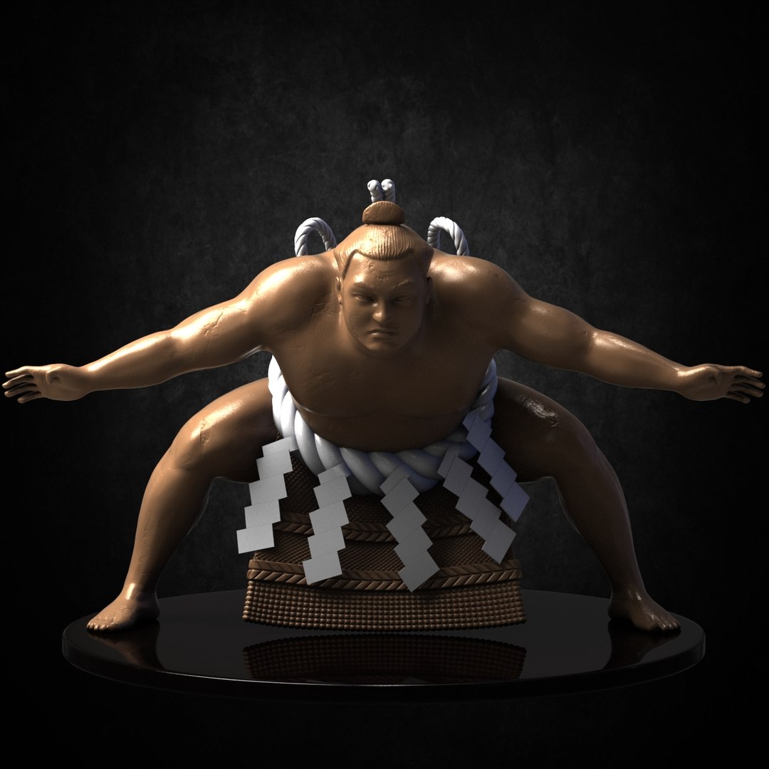 3ds Max Sumo Sculpture