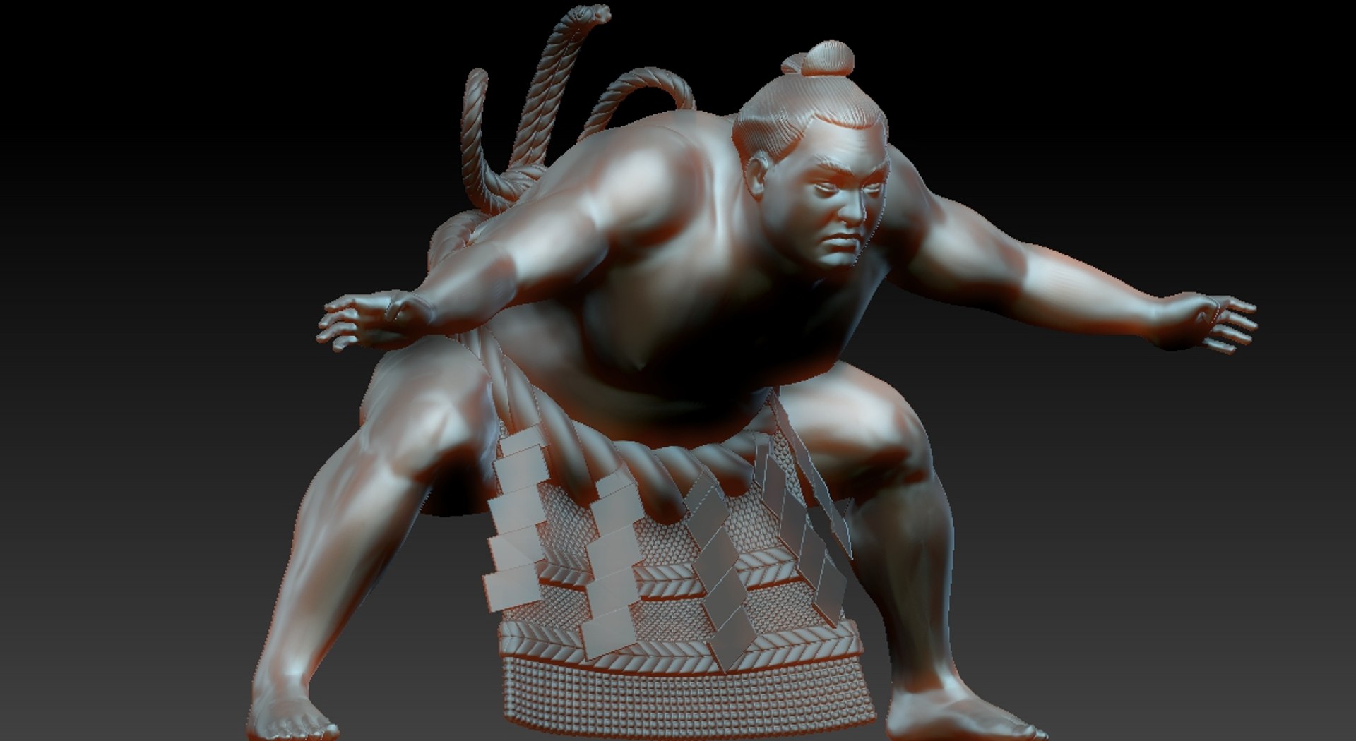 3ds Max Sumo Sculpture
