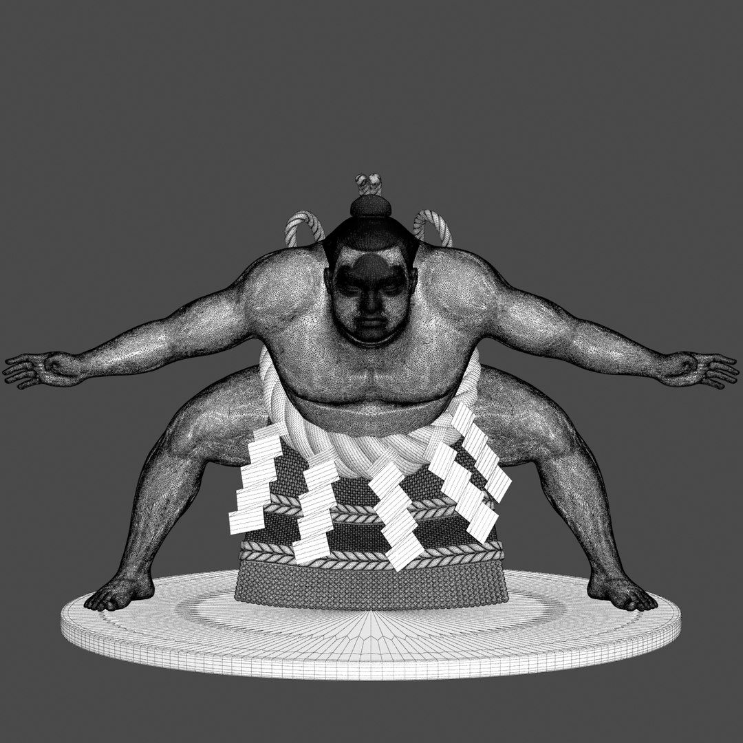3ds Max Sumo Sculpture