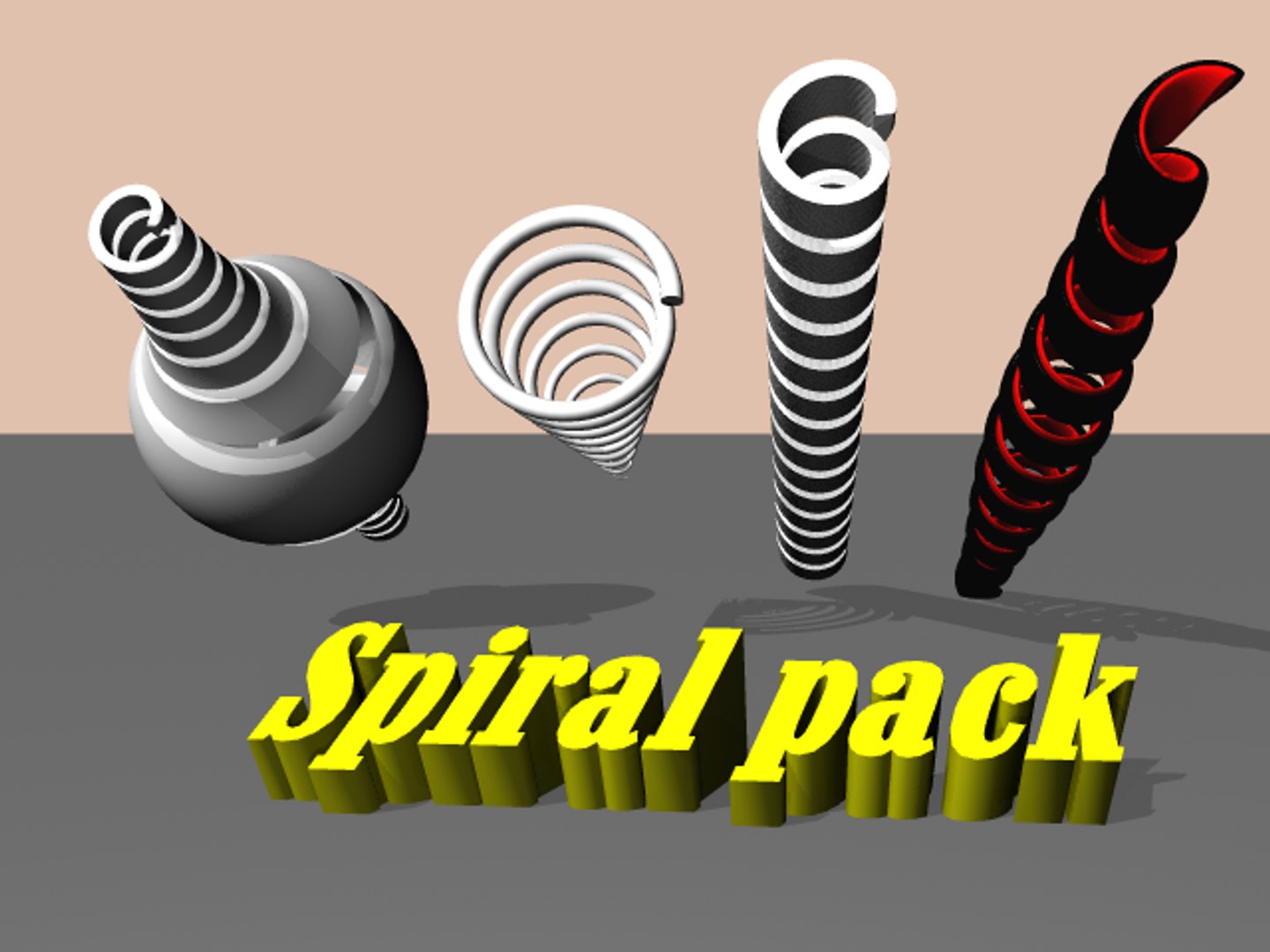 Spirals 3d Model