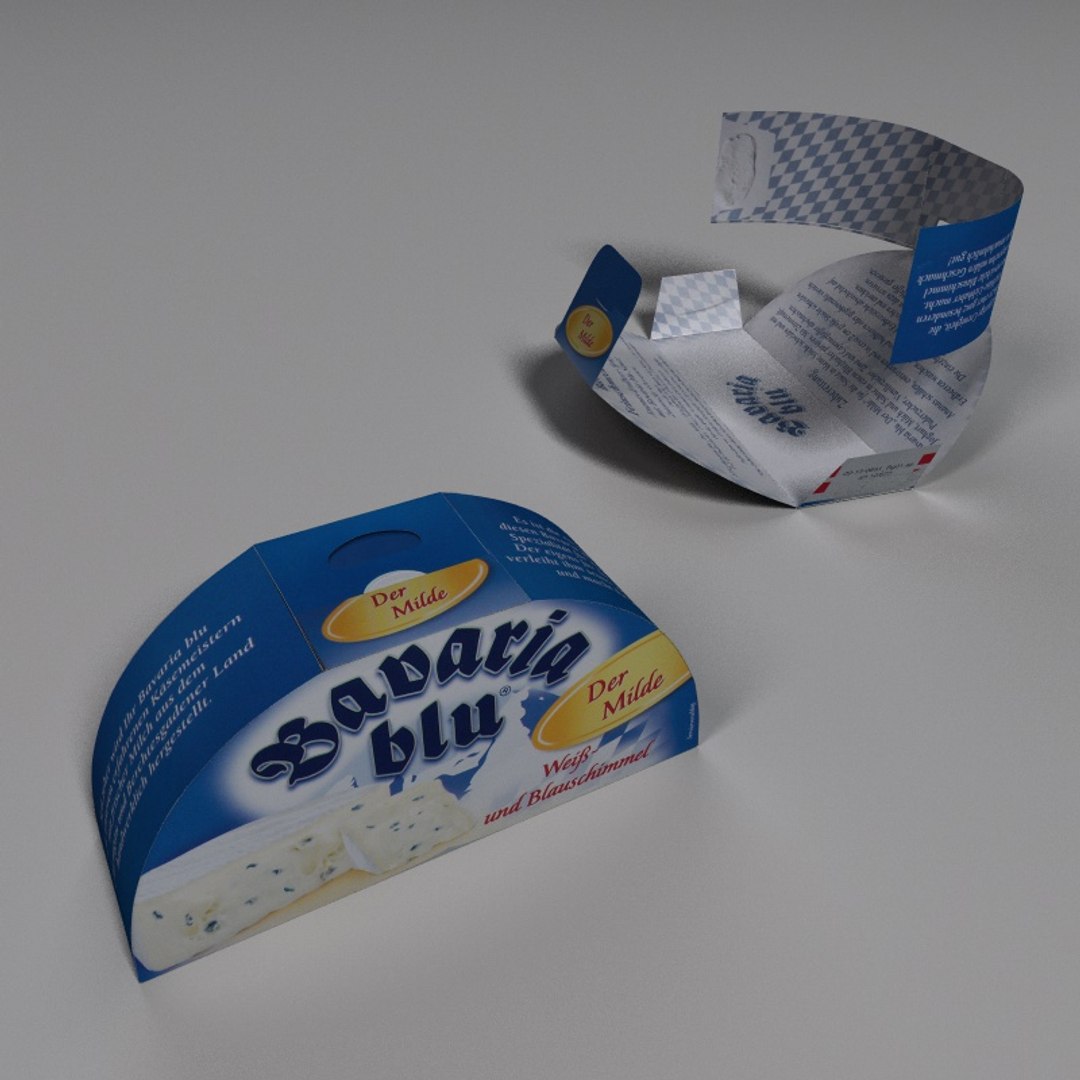 Cheese Cardboard Paper Box 3d Model