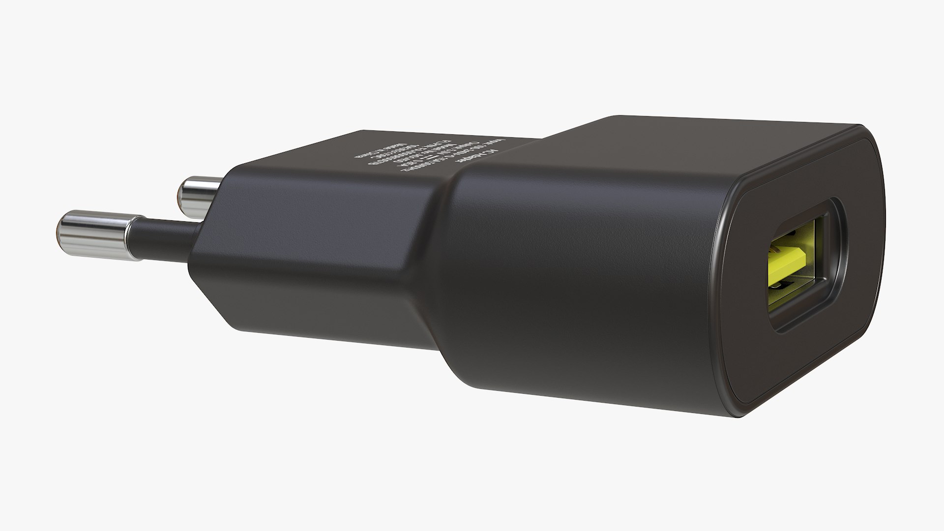 3 USB Power Adapters EU Black 3D Model - TurboSquid 2279015