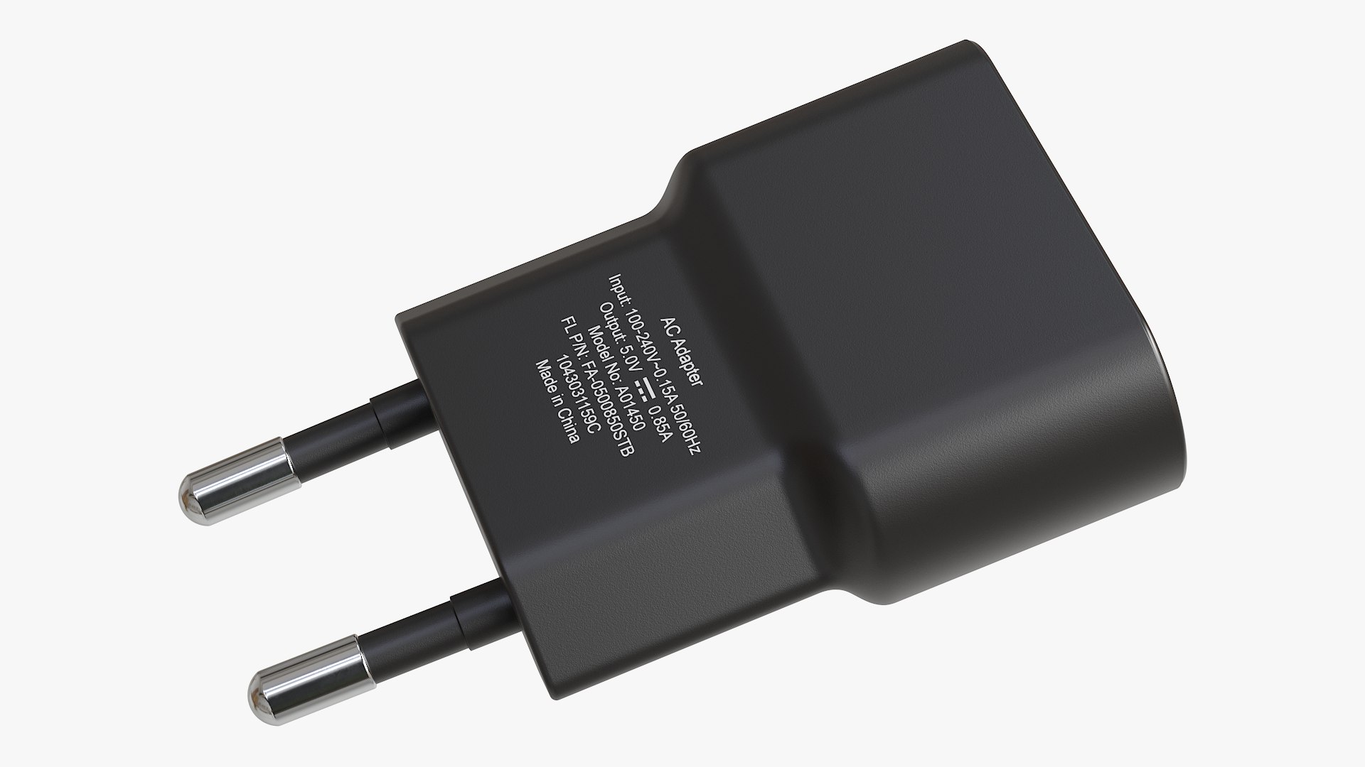 3 USB Power Adapters EU Black 3D Model - TurboSquid 2279015