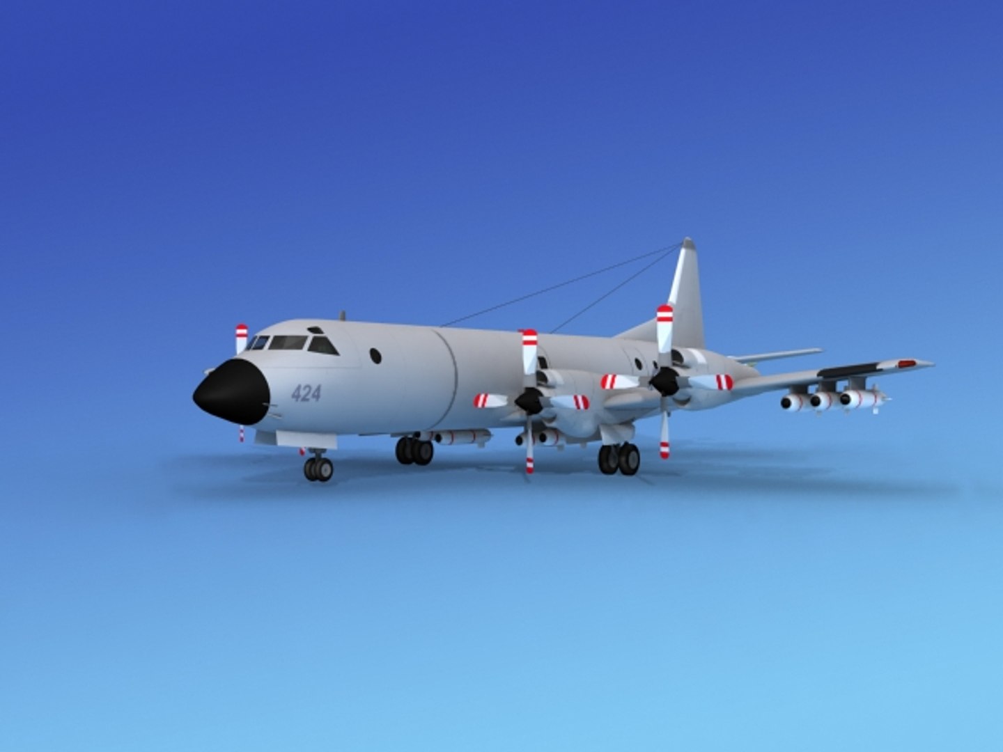 3d Orion Aircraft Lockheed P-3 Model
