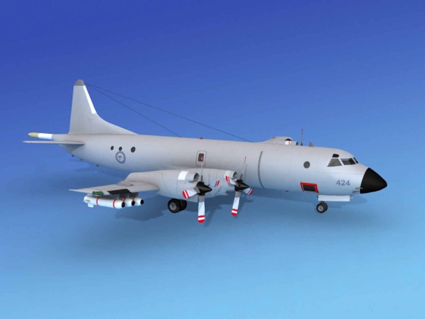 3d Orion Aircraft Lockheed P-3 Model