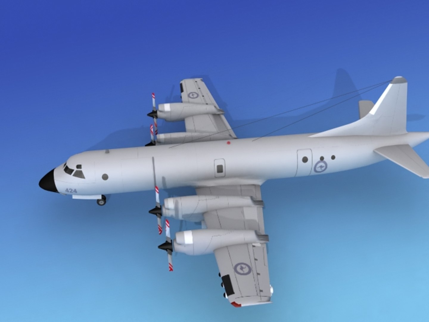 3d Orion Aircraft Lockheed P-3 Model