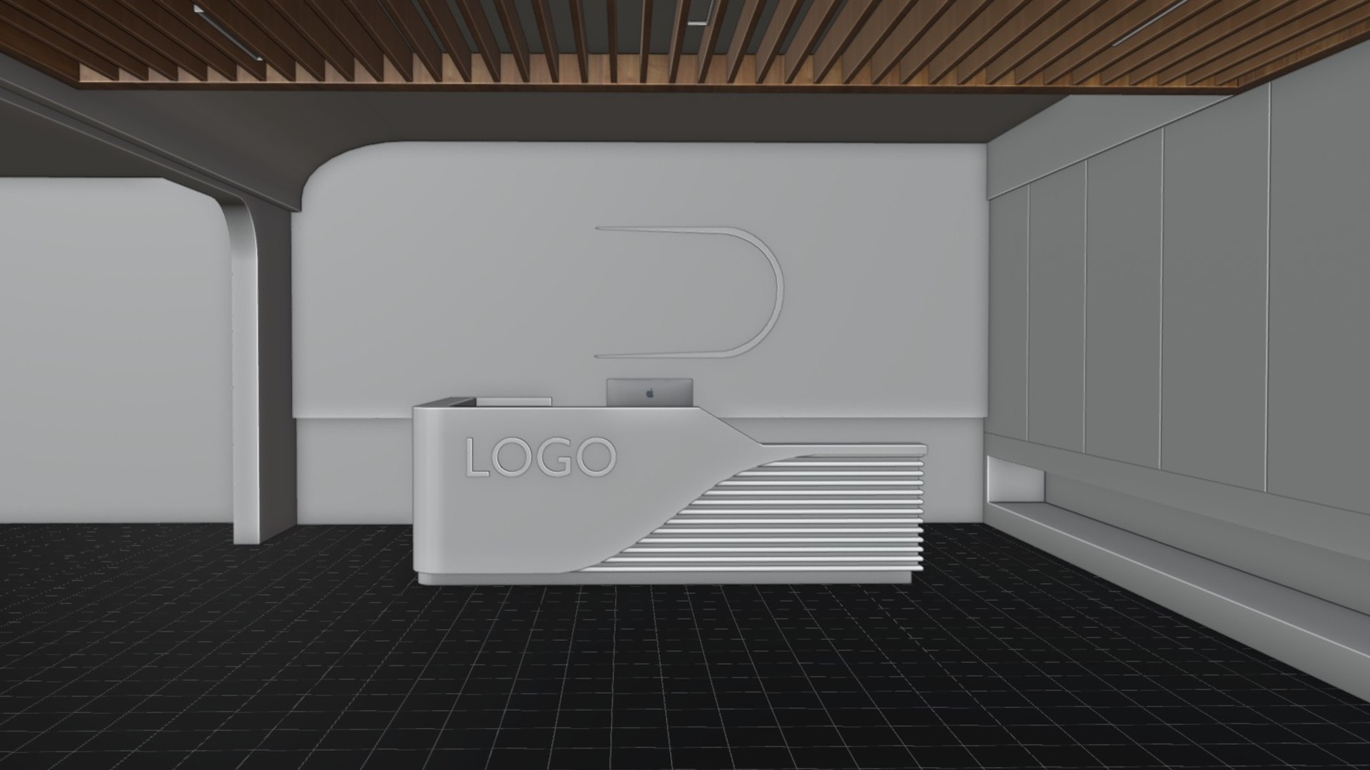 Reception Table 3D Model - TurboSquid 2299799