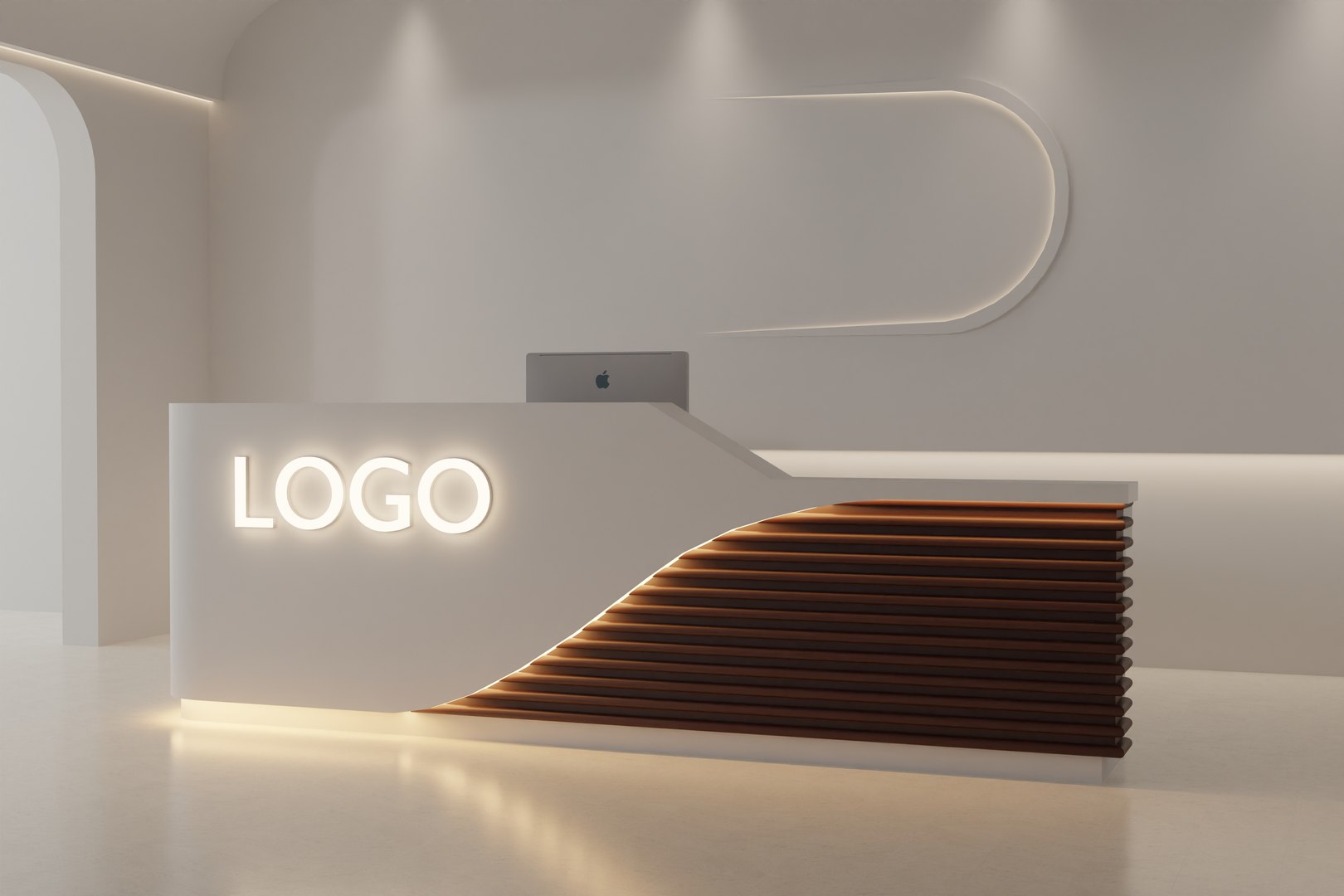 Reception Table 3D Model - TurboSquid 2299799