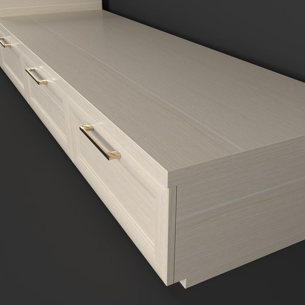 3d model of realistic wall unit