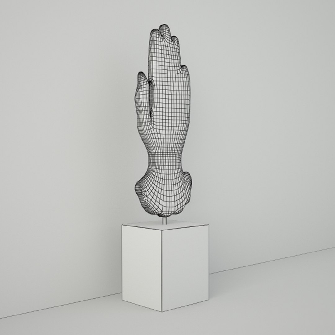 3D Victorian Brass Hand Paperweight - TurboSquid 1202874