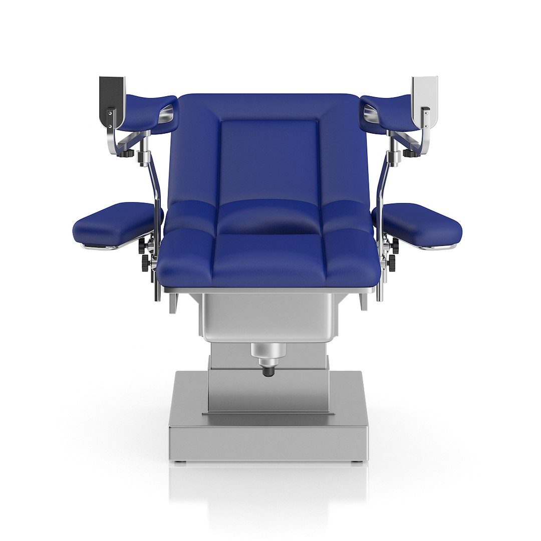 3d metal gynecological examination table model