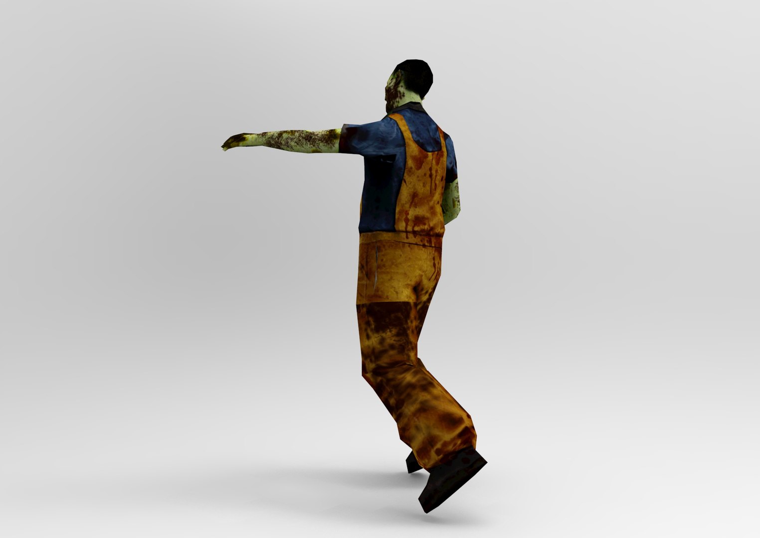 3D Zombie Worker Rigged Animation - TurboSquid 1210696