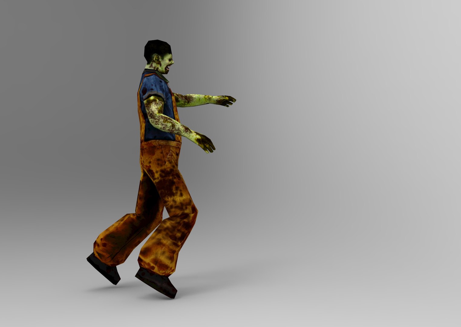 3D Zombie Worker Rigged Animation - TurboSquid 1210696