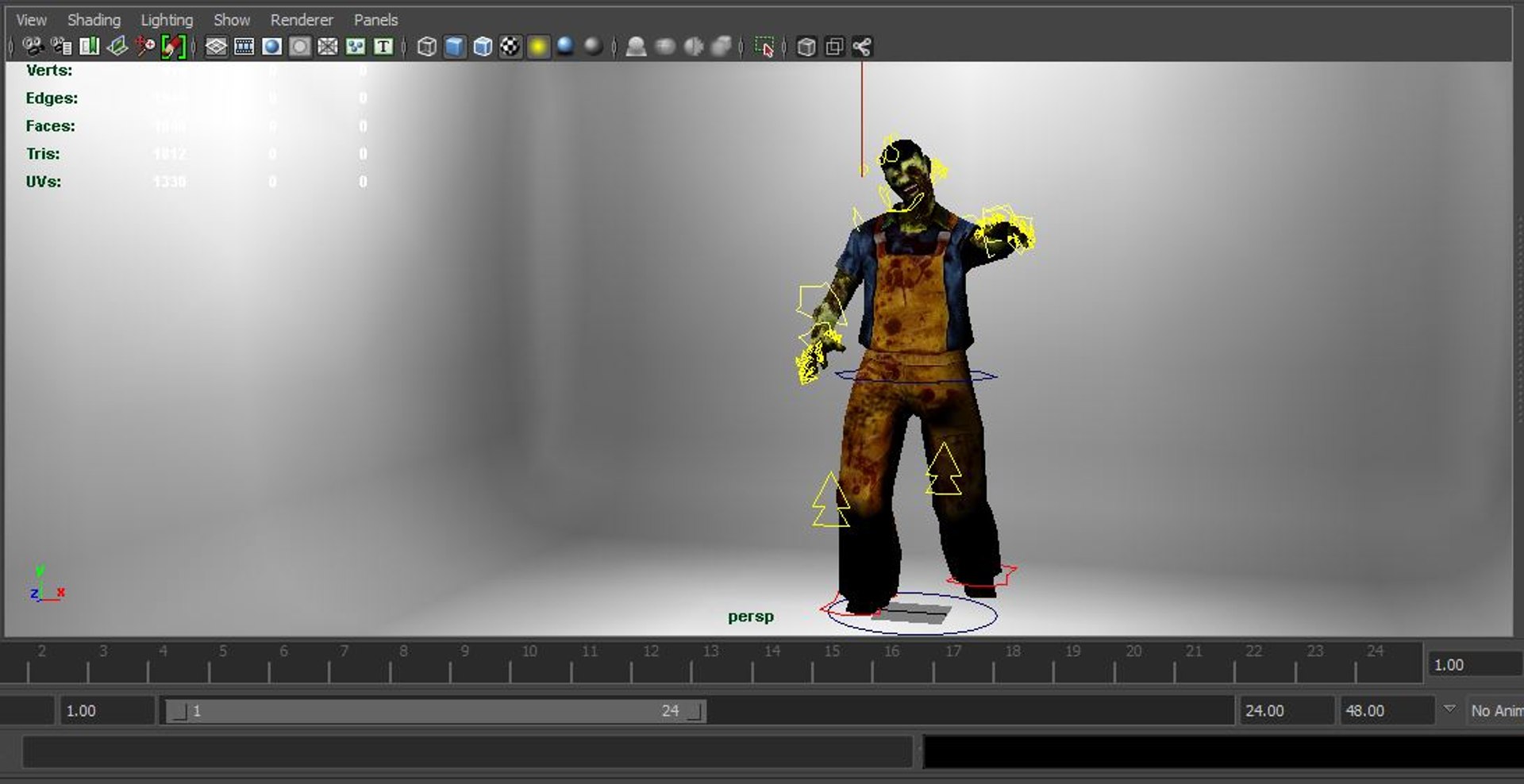 3D Zombie Worker Rigged Animation - TurboSquid 1210696