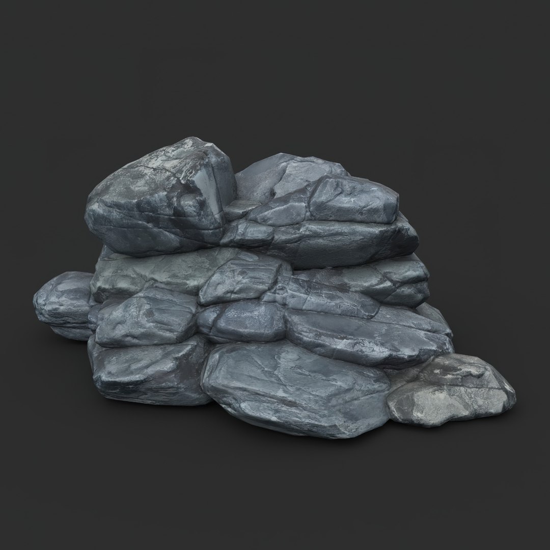 8 Low poly PBR Boulder Rock 3D - TurboSquid 2162448