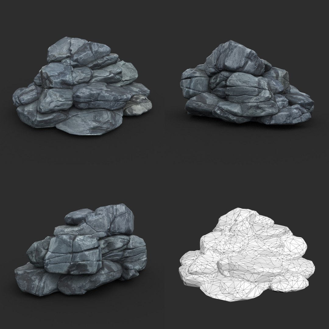 8 Low poly PBR Boulder Rock 3D - TurboSquid 2162448
