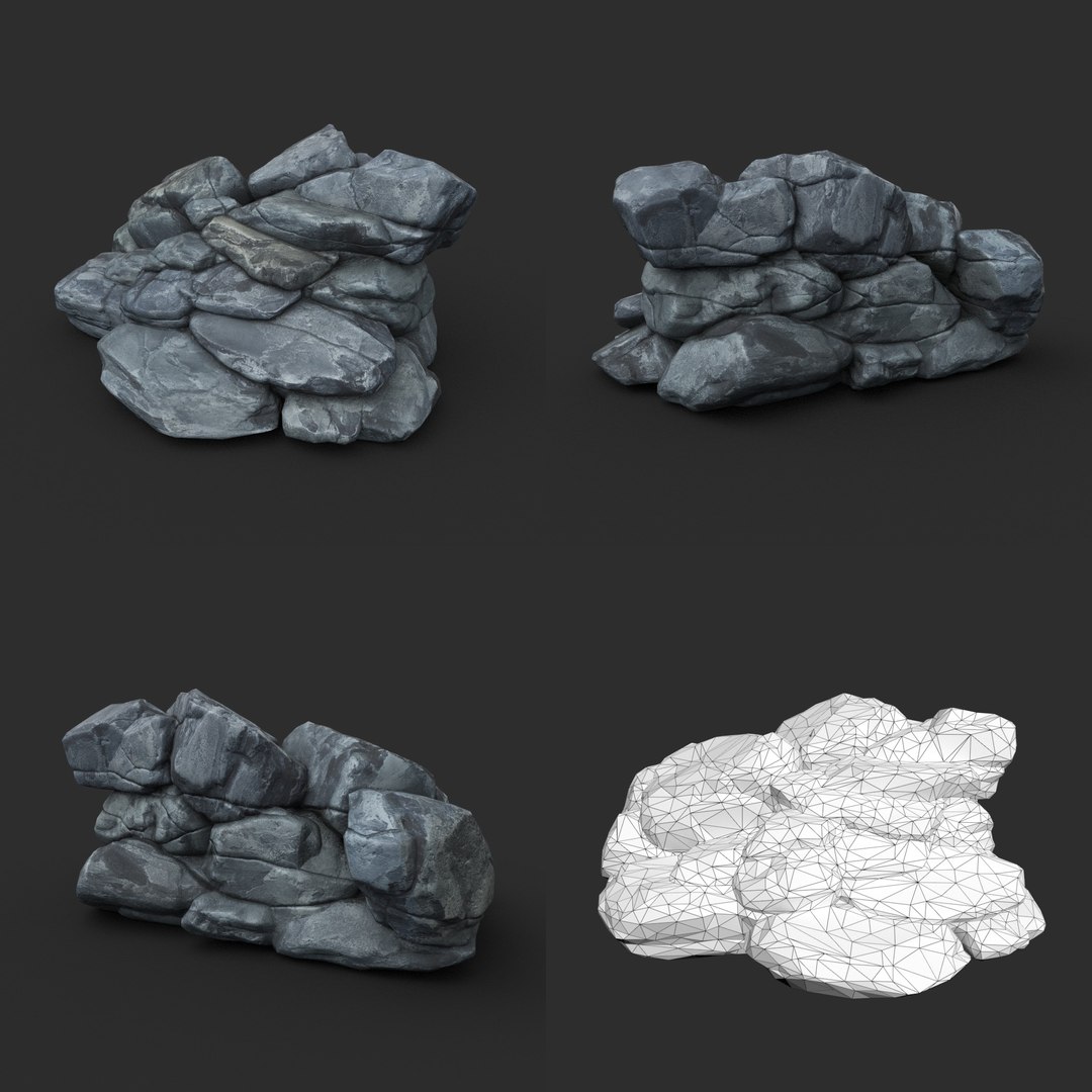 8 Low poly PBR Boulder Rock 3D - TurboSquid 2162448