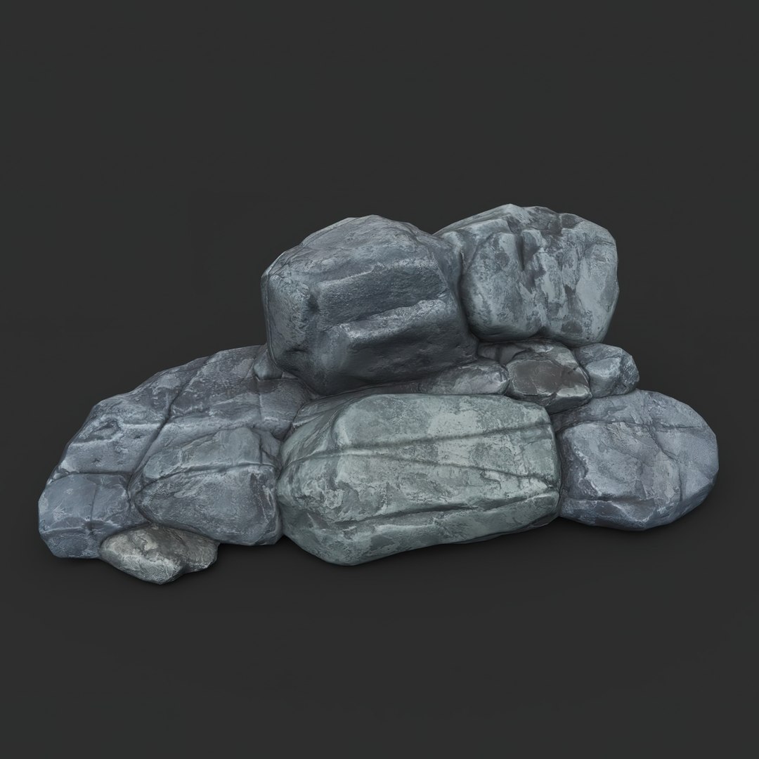 8 Low poly PBR Boulder Rock 3D - TurboSquid 2162448